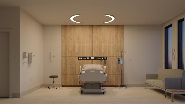 Embrace™ overbed - Multifunction patient room overbed luminaire with ...