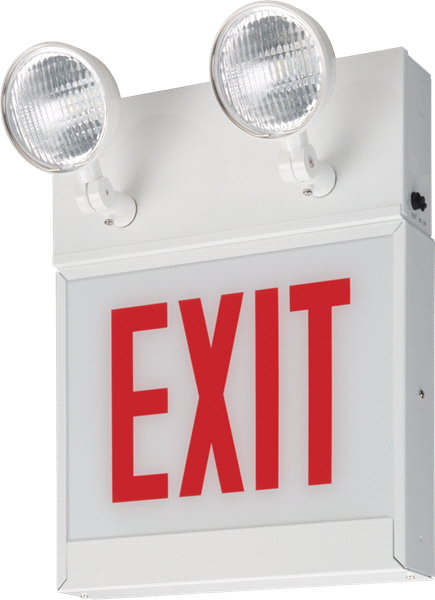 LLXC Exit Combo Light - Lithonia Lighting® Industrial Steel LED Exit ...